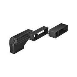 Bosch Abluft-Set HEZ381401, Umrüst-Set schwarz Geeignet für: Dunstabzugshaube Inhalt: 3 zusammensteckbare Tiefenadapter (40mm, 80mm, 120mm) für Arbeitsplattentiefen von 600 - 750mm, 90° Umlenkstück, Verbindungsstück für weitergehende Ve