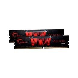 G.Skill DIMM 32 GB DDR4-2666 (2x 16 GB) Dual-Kit, Arbeitsspeicher schwarz/rot, F4-2666C19D-32GIS, Aegis DDR4, INTEL XMP