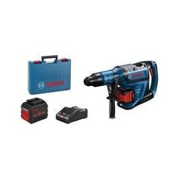 Bosch Akku-Bohrhammer BITURBO GBH 18V-45 C Professional blau/schwarz, 2x Akku ProCORE18V 12,0Ah, Bluetooth Modul Leistung/Spannung: Akku-Betrieb, 18Volt Drehzahl: 305 U/min Schlagenergie: 12,5 Joule Werkzeug-Aufnahme: SDS-max