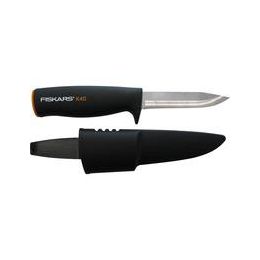 Fiskars Universalmesser K40 schwarz/silber Griff: Kunststoff Verwendung: Im Garten, beim Campen oder Wandern, als Gemüsemesser, zum Schnitzen Gewicht: 70 g