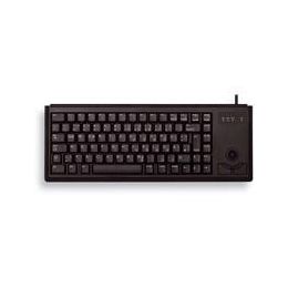 Slim Line G84-4400, Tastatur schwarz, DE-Layout, Cherry Mechanisch, integr. Trackball