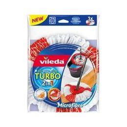 Vileda Turbo 2in1 Wischkopf, Bodenwischer weiß/rot, für Wischmop EasyWring & Clean Geeignet für: Hartböden im Haus Kompatibel: Turbo 2in1 EasyWring & Clean Wischmop Verwendung: Ersatz-Wischkopf Material: Wischbezug aus 64% Microfaser Polyester, 21% Polyester, 15% Polyamid