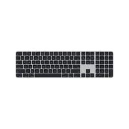 Magic Keyboard mit Touch ID und Ziffernblock, Tastatur silber/schwarz, US-Layout, für Mac Modelle mit Apple Chip Layout: Amerikanisch Verbindung: Funk