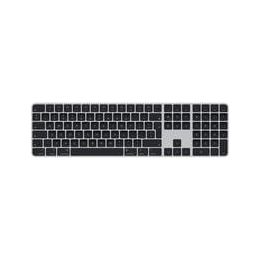 Magic Keyboard mit Touch ID und Ziffernblock, Tastatur silber/schwarz, UK-Layout, für Mac Modelle mit Apple Chip Layout: Englisch Verbindung: Funk