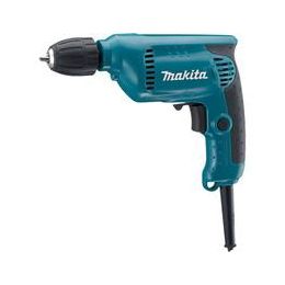 Makita Bohrmaschine 6413 blau/schwarz, 450 Watt Leistung/Spannung: 450 Watt Drehzahl max.: 3.400 U/min Werkzeugaufnahme: Schnellspann-Bohrfutter