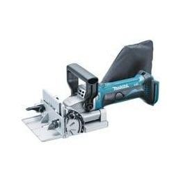 Makita Akku-Nutfräse DPJ180Z, 18Volt blau/schwarz, ohne Akku und Ladegerät Leistung: Akku-Betrieb, 18Volt Drehzahl max.: 6.500 U/min Geeignet für: Holz, Flachdübel Nuttiefe max.: Bis: 20 mm