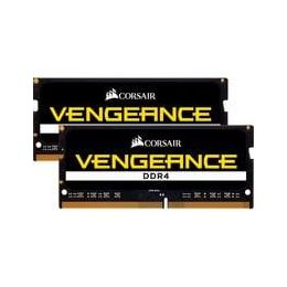 Corsair SO-DIMM 32 GB DDR4-3200 (2x 16 GB) Dual-Kit, Arbeitsspeicher schwarz, CMSX32GX4M2A3200C22, Vengeance