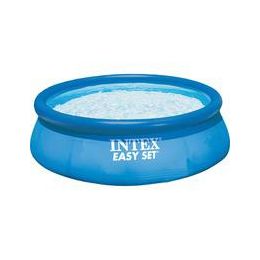 Intex Easy Set Pools 128132NP, Ø 366 x 76 cm, Schwimmbad hellblau/dunkelblau, mit Kartuschenfilteranlage ECO 604 Wasserinhalt: 5.621 Liter Wassertiefe max.: 58 cm Filtersystem: Kartuschenfilter, 2.006 l/h Aufbau: Ablassventil