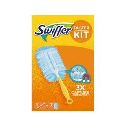 Swiffer Staubmagnet Starterset (Griff + 7 Tücher), Staubwischer gelb Geeignet für: Möbel Kompatibel: Alle trockenen Oberflächen Verwendung: Zum effizienten Staubwischen