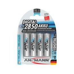 Ansmann 2850mAh NiMh Digital Professional, Akku Technologie: Nickel-Metallhydrid-Akku Kapazität: 2,85 Ah Spannung: 1,2 Volt Anzahl: 4 Stück