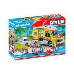 Playmobil 71202 City Life - Rettungswagen mit Licht und Sound, Konstruktionsspielzeug Serie: City Life Altersangabe: von 4 Jahren bis 10 Jahren Material: Kunststoff