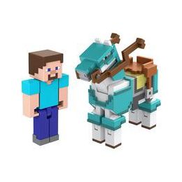 Mattel Minecraft Armored Horse and Steve, Spielfigur Serie: Minecraft Art: Spielfigur Zielgruppe: Jugendliche, Schulkinder