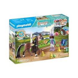 Playmobil 71355 Horses of Waterfall Zoe & Blaze mit Turnierparcours, Konstruktionsspielzeug