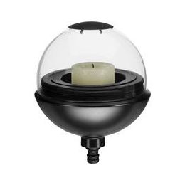 Gardena ClickUp! Windlicht, Leuchte schwarz/transparent, f&uuml;r ClickUp! Stiel