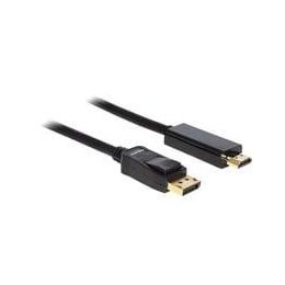 Delock Adapterkabel DisplayPort Stecker > HDMI Stecker schwarz, 2 Meter