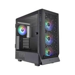 Thermaltake Ceres 500 TG ARGB, Tower-Geh&auml;use schwarz, Tempered Glass