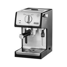 De'Longhi ECP 35.31, Espressomaschine schwarz/aluminium Kapazität: 1,1 Liter Verbrauch: 1.100 Watt (Betrieb) System: E.S.E. Abmessungen: 185 x 305 x 240 mm