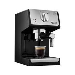 De'Longhi Active Line ECP 33.21.BK, Espressomaschine schwarz/silber Kapazität: 1,1 Liter Verbrauch: 1.100 Watt (Betrieb) System: E.S.E. Abmessungen: 185 x 305 x 240 mm