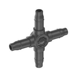 Gardena Micro-Drip-System Kreuzst&uuml;ck 4,6mm (3/16"), Verbindung dunkelgrau, 10 St&uuml;ck, Modell 2023