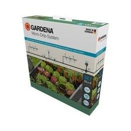 Gardena Micro-Drip-System Tropfbew&auml;sserung Set Hochbeet/Beet, 35 Pflanzen, Tropfer schwarz/grau, Modell 2023