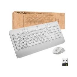 Logitech Signature K650 Combo for Business, Desktop-Set wei&szlig;, DE-Layout, Plunger, Logi Bolt, Bluetooth, f&uuml;r Windows/macOS/Chrome OS/Linux/iPadOS/Android