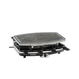 Cloer Raclettegrill 6430 mit Naturstein grau/schwarz Leistung: 1.200 Watt Grillplatte: Naturgrillstein Raclette-Pfännchen: 8 Reinigung: Antihaftbeschichtung, Grill-/Heizplatte abnehmbar