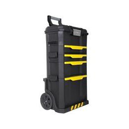 Stanley Rollende Werkstatt 3-in-1, Werkzeugwagen schwarz/gelb, mit Trolley-Griff