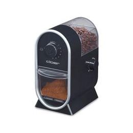 Cloer Kaffeemühle 7560, mit Scheibenmahlwerk schwarz, 150 Watt Leistung: 100 Watt Mahlwerk: Scheibenmahlwerk Mahlgrad : Einstellbar Bohnenbehälter: 150 Gramm