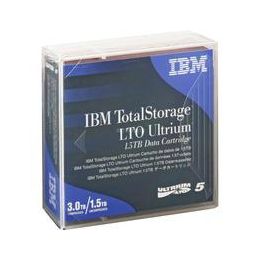 IBM LTO Ultrium 5 Medium, Streamer-Medium Kapazität: 1,5 TB (komprimiert: 3 TB) Medientyp: LTO Kompressionsrate: 2:1 Verwendung: für Ultrium-Laufwerke