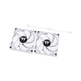 Thermaltake CT140 PC Cooling Fan White, Geh&auml;usel&uuml;fter wei&szlig;, 2er Pack, 140 mm