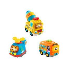 Vtech Tut Tut Baby Flitzer - 3er-Set Reisebus, Helikopter, Betonmischer, Spielfahrzeug Serie: Tut Tut Baby Flitzer Material: Kunststoff