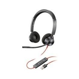 Plantronics Blackwire 3320-M, Headset schwarz, USB-A, Microsoft Kopfhörertyp: On-Ear Kopfbügelhörer Geeignet für: PC-Systeme Kabel-Verbindung: 1x USB 2.0