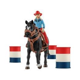 Schleich Farm World Barrel Racing mit Cowgirl, Spielfigur