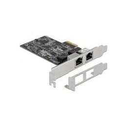 Delock PCI Express x2 Karte auf 2 x RJ45 2,5 Gigabit LAN RTL8125, LAN-Adapter