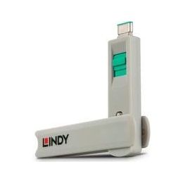 Lindy USB Typ C Port Schloss, Sicherheit gr&uuml;n