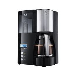 Melitta Optima Timer, Filtermaschine schwarz/edelstahl Kapazität: 8 Tassen/1 Liter Verbrauch: 850 Watt (Betrieb) Kanne: Glas: 1 Abmessungen: 255 x 335 x 200 mm