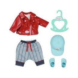 Baby Born Little Cool Kids Outfit 36cm, Puppenzubeh&ouml;r Jacke, Hose, M&uuml;tze, Schuhe und Kleiderb&uuml;gel