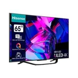 HISENSE 65U7KQ, LED-Fernseher 164 cm (65 Zoll), schwarz/anthrazit, UltraHD/4K, Triple Tuner, HDR10+, WLAN, LAN, Bluetooth, 120Hz Panel Sichtbares Bild: 164 cm (65") Auflösung: 3840 x 2160 Pixel Format: 16:9