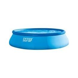 Intex Easy Set Pool, Ø 457cm, Schwimmbad blau, Höhe 122cm Wasserinhalt: 14.141 Liter Wassertiefe max.: 104 cm Filtersystem: Kartuschenfilter, 3.407 l/h Aufbau: Bodenplane, Abdeckplane, Sicherheitsleiter, Ablassventil