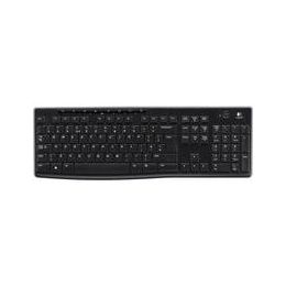Logitech Wireless Keyboard K270, Tastatur schwarz, DE-Layout, Retail Layout: Deutsch Verbindung: Funk