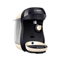 Bosch Tassimo Happy TAS1007, Kapselmaschine schwarz/creme Kapazität: 0,7 Liter Verbrauch: 1.400 Watt (Betrieb) System: Tassimo Abmessungen: 175 x 305 x 265 mm