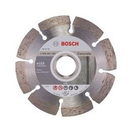 Bosch Diamanttrennscheibe Standard for Concrete, Ø 115mm Bohrung 22,23mm Materialeignung: Beton, Faserzement, Porenbeton Durchmesser: 115 mm Bohrung: 22,23 mm