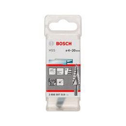 Bosch HSS-Stufenbohrer, &Oslash; 4mm - &Oslash; 20mm 9 Stufen, mit Spiralnut