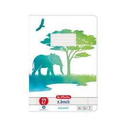 Herlitz Heft A4 16 Blatt Lineatur 27 GREENline Elefant