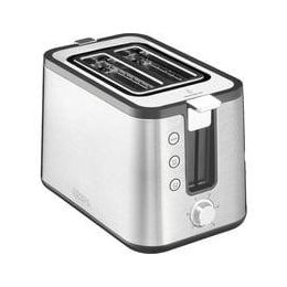 Krups Toaster Control Line KH442D silber/schwarz, 700 Watt, für 2 Scheiben Toast Leistung: 850 Watt Kapazität: 2 Scheiben Toast Funktionen: Auftauen, Aufwärmen, Liftfunktion, Stopp-Taste Ausstattung: Brötchenaufsatz, Krümelschublade