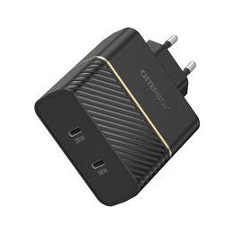 Otterbox USB-C Wand-Schnellladegerät, 50W Combined schwarz Gleichzeitig ladbar: 2 Geräte Anschlüsse: 2x USB-C Weitere Anschlüsse: Eingangsleistung: 100-240VAC 50/60Hz, Ausgangsleistung: USB-C: 30W (5V/3A, 9V/2.22A), PPS (3.3-5.9V/3A, 3.3-11V/3A, 3.3-21V/1.5A), USB-C: 20W PD (5V/3 Stromquelle: Steckdose