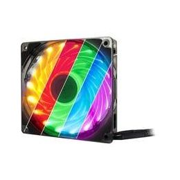 Inter-Tech Argus L-12025 Aura RGB, Geh&auml;usel&uuml;fter schwarz/transparent, 120 mm