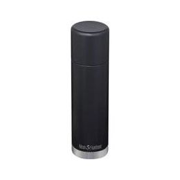 Klean Kanteen Thermosflasche TKPro-SB vakuumisoliert, 1.000ml schwarz (matt), mit Pour Through Cap Material: Edelstahl / Silikon, pulverbeschichtet, matt Anzahl Teile: 3 -teilig Besteht aus: Thermosflasche, Schraubverschluss, doppelwandiger Trinkbecher Fassungsvermögen: 1 Liter