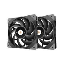 Thermaltake TOUGHFAN 12 Radiator Fan 120x120x25, Geh&auml;usel&uuml;fter schwarz, 2er Pack, 120 mm
