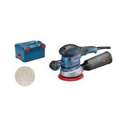 Bosch Exzenterschleifer GEX 40-150 Professional blau/schwarz, 400 Watt, L-BOXX Leistung/Spannung: 400 Watt Schleiftellerdurchmesser: 150 mm max. Drehzahl: 12.000 U/min Schwingkreis: 4 mm